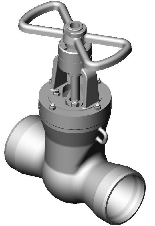 Задвижка под приварку ручная 2с-25-2Н DN 200 PN 63 кгс/см² корпус ст ...